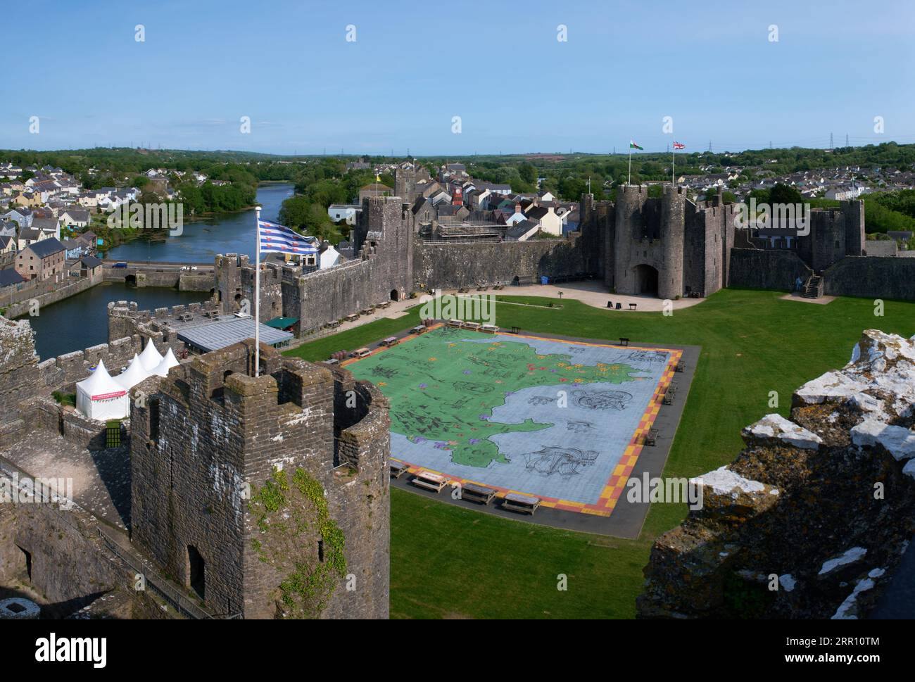 The Great Map of Wales from the top of the Great Keep of Pembroke ...