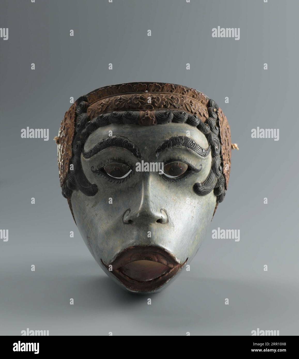 . Topeng mask, role: figure from the monkey army, Ornamented Indonesian ...