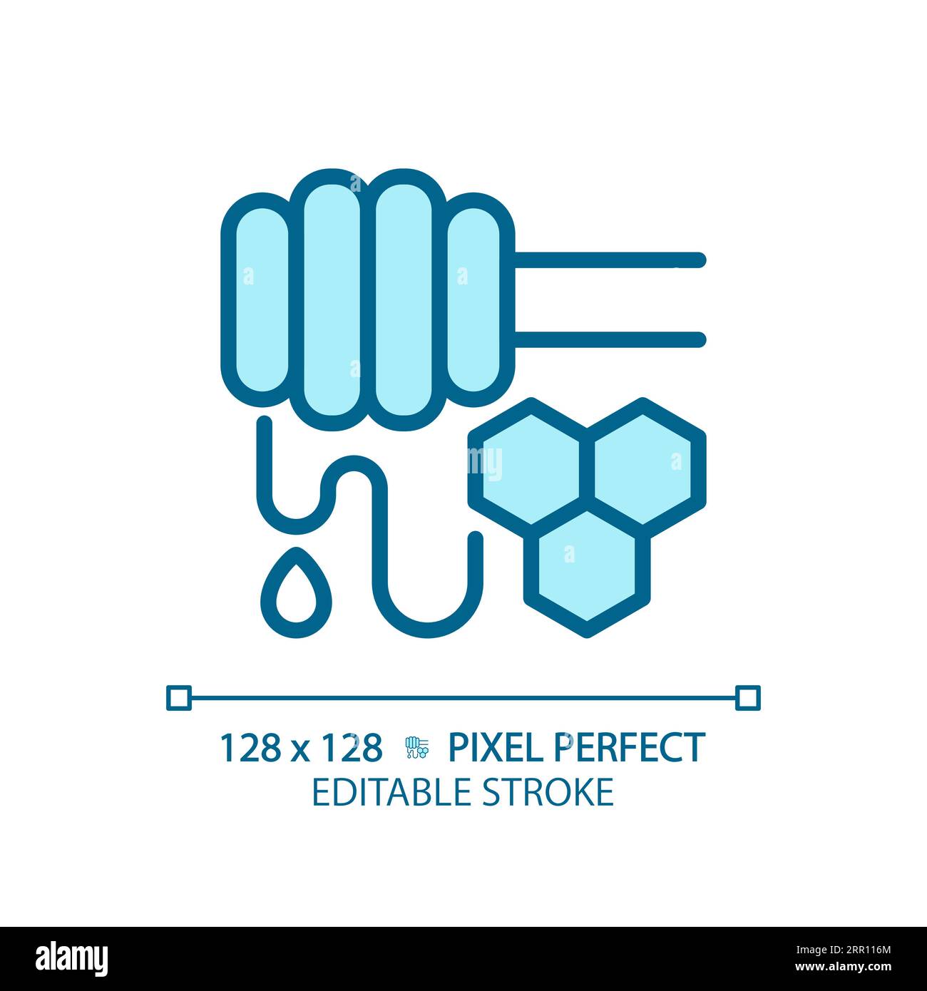 2d Customizable Thin Linear Blue Honey Icon Stock Vector Image And Art