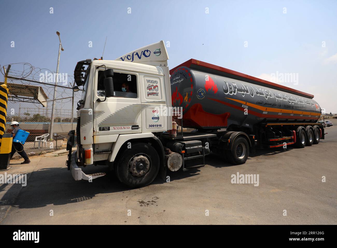 200901 -- GAZA, Sept. 1, 2020 -- A fuel tanker arrives at the Gaza ...