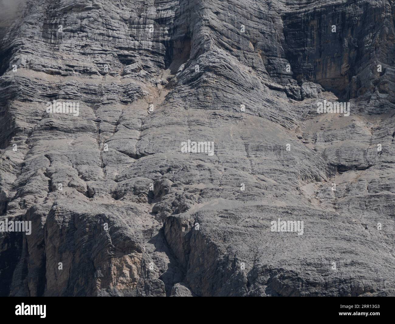 detail of rock of the monte croce cross mountain in dolomites badia ...