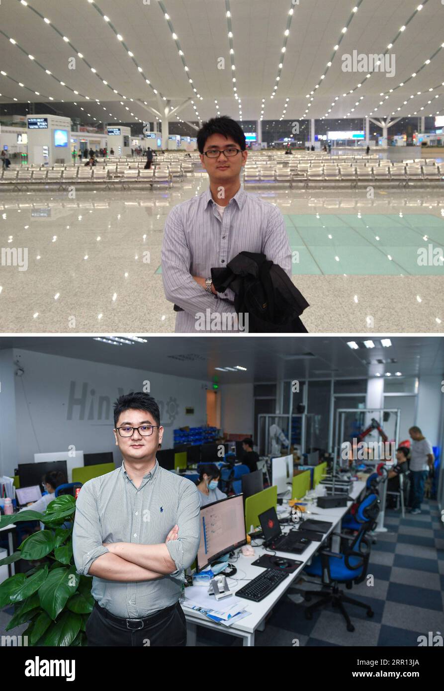 200903 -- BEIJING, Sept. 3, 2020 -- Combo photo shows Ding Ke posing ...