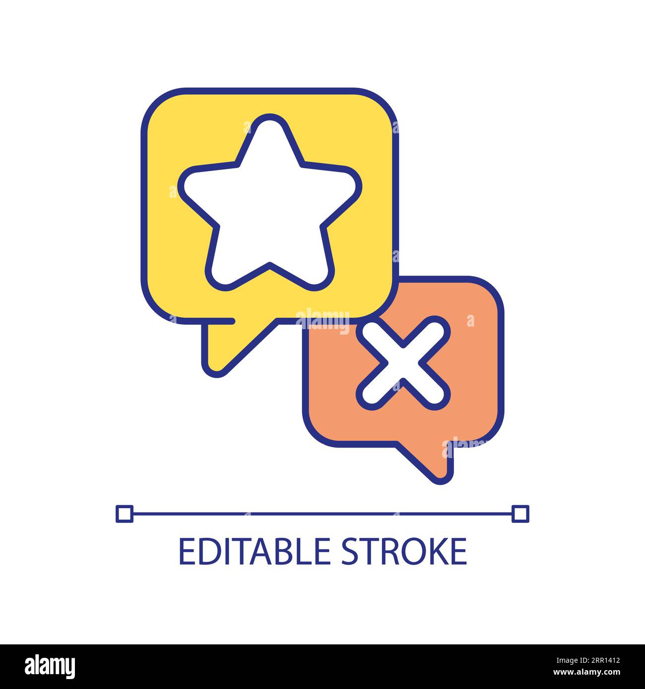 Rating customer testimonial color Stock Vector Images - Alamy