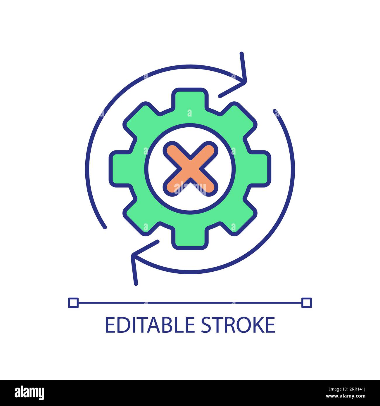 Automation mistake RGB color icon Stock Vector Image & Art - Alamy