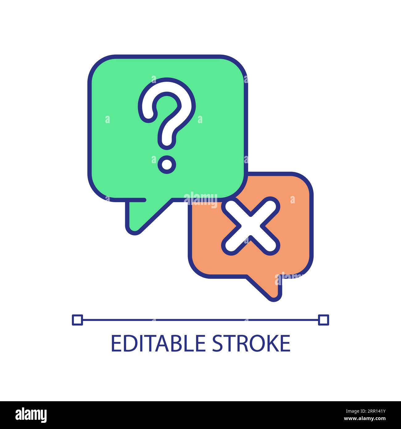 Negative answer RGB color icon Stock Vector Image & Art - Alamy