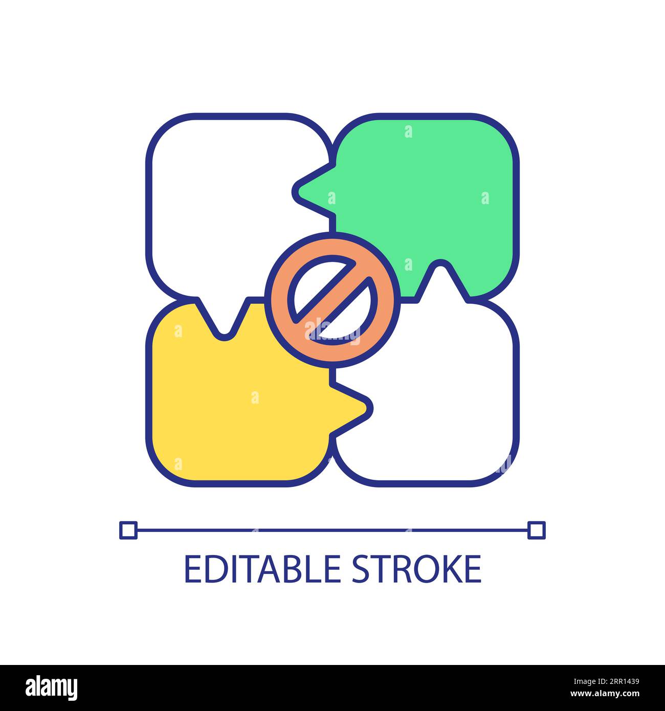 Communication barrier RGB color icon Stock Vector Image & Art - Alamy