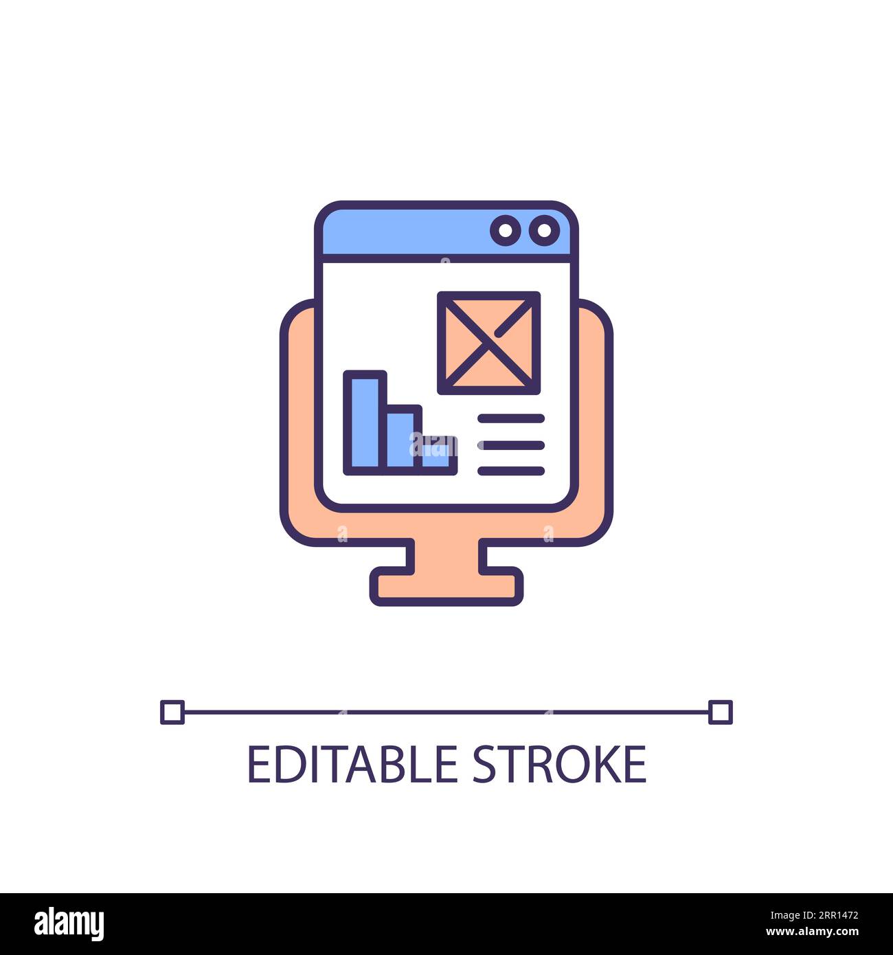 Customizable data analysis linear icon Stock Vector Image & Art - Alamy