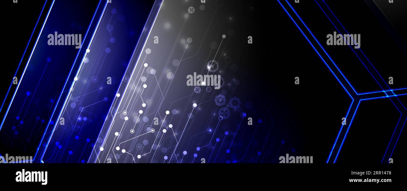 Technology abstract futuristic science background for internet business ...