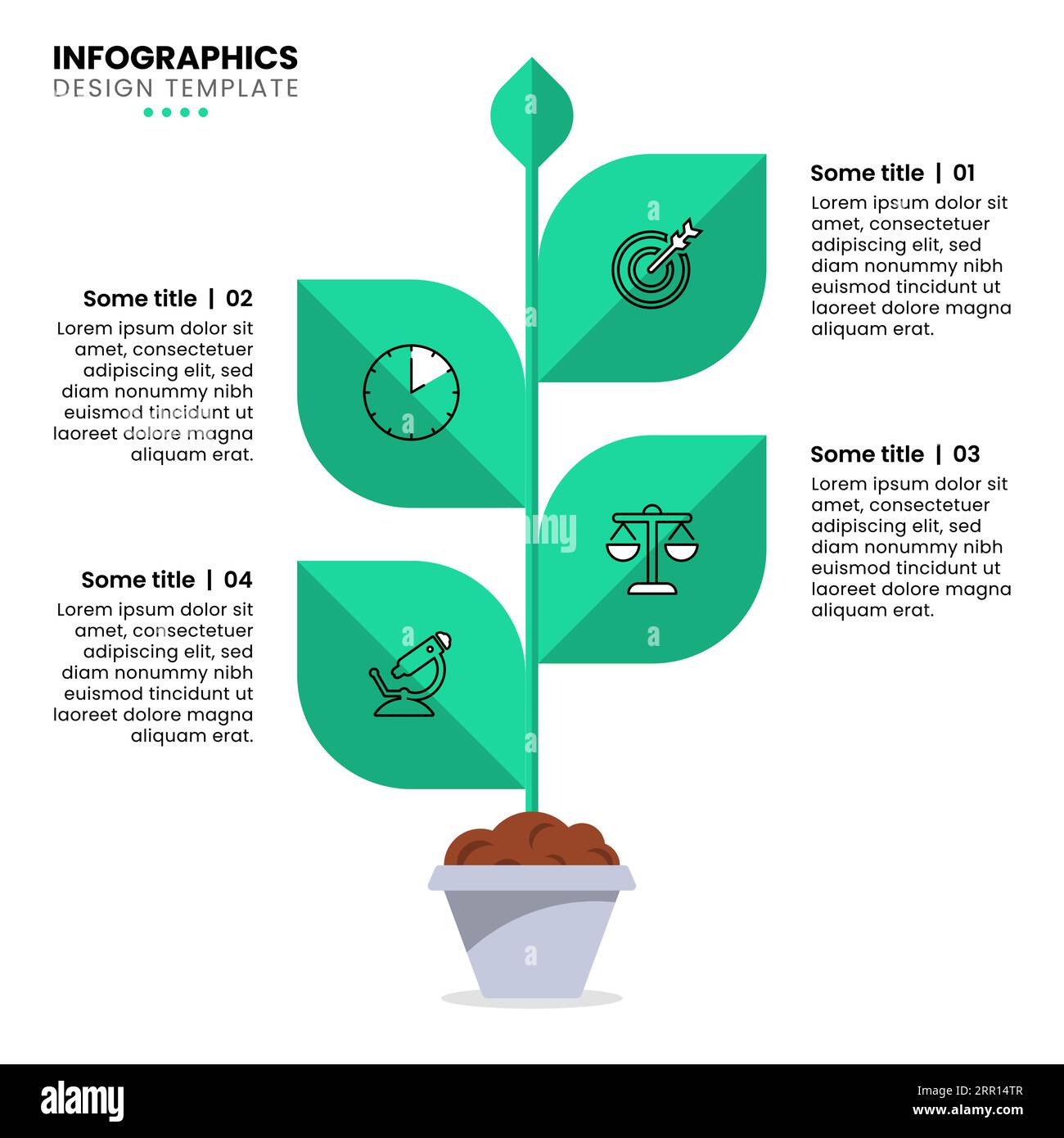 Infographic template with icons and 4 options or steps. Plant. Can be ...