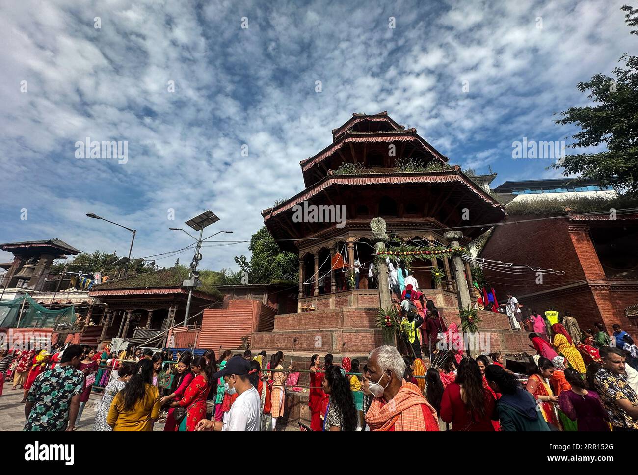 Kathmandu, Bagmati, Nepal. 6th Sep, 2023. Devotees gather to offer ...