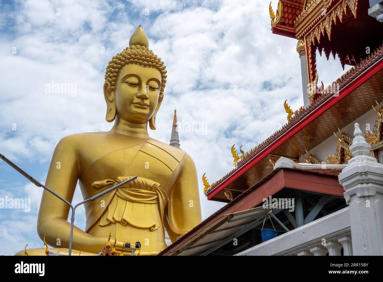 The Big Buddha of the Thai Temple Wat Paknam Bhasicharoen in Bangkok ...