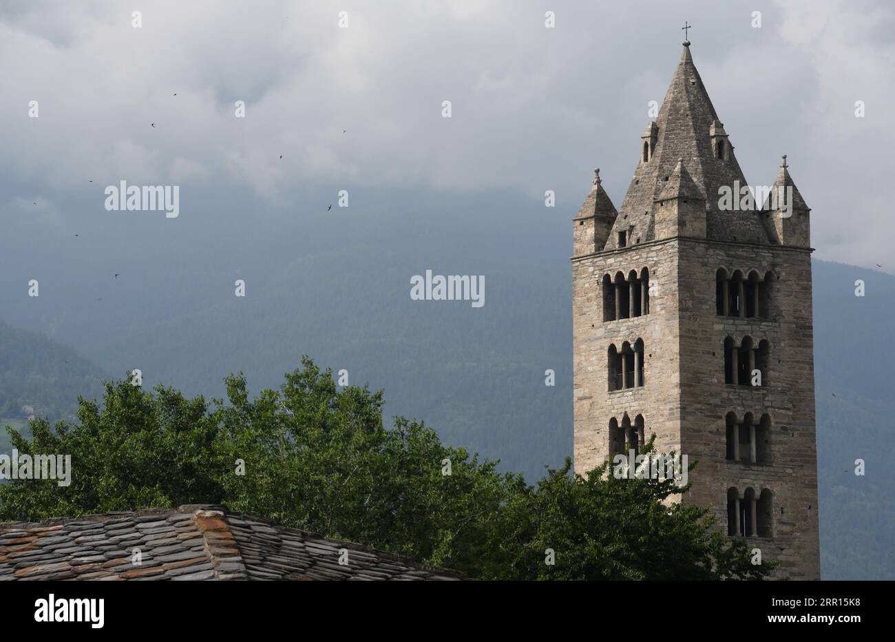 The collegiate church of Santi Pietro e Orso is a Romanesque religious ...