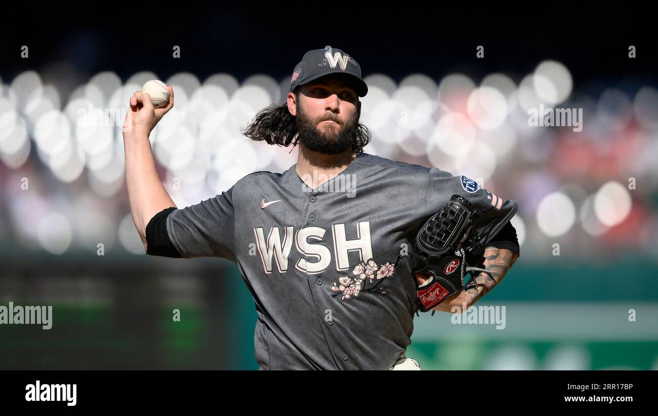 Washington Nationals starting pitcher Trevor Williams (32) in action ...