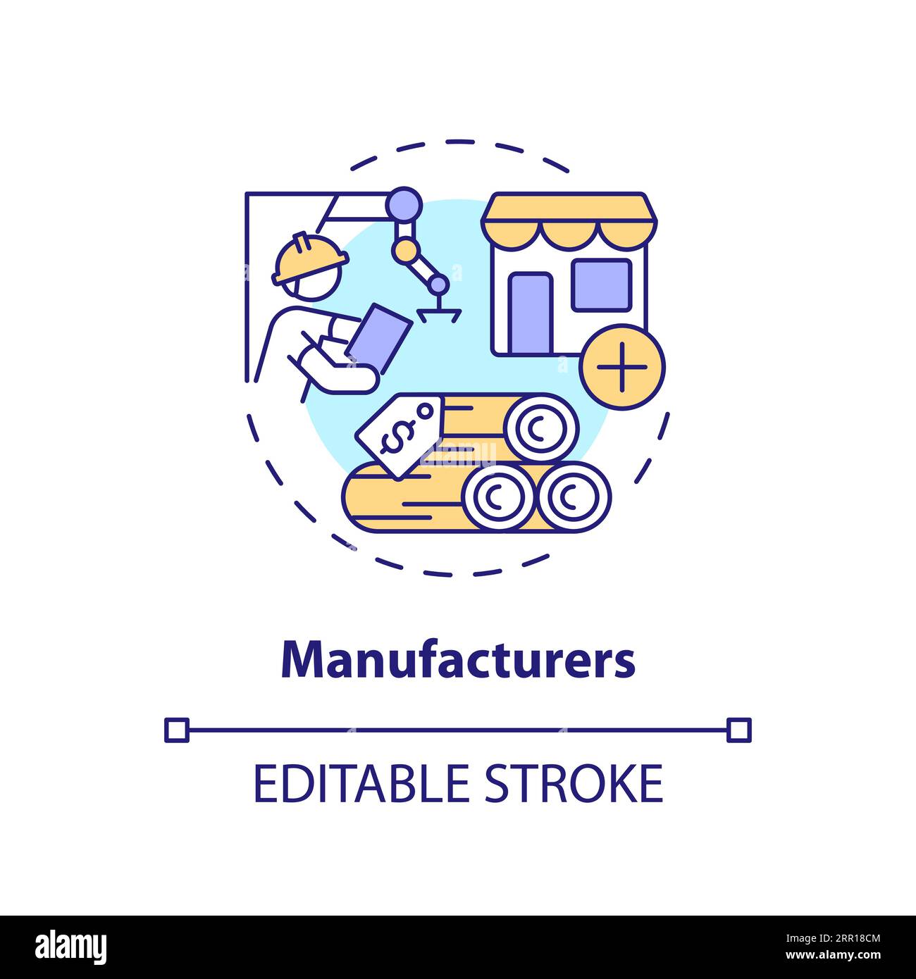 2D customizable manufacturers thin linear icon concept Stock Vector ... 2D customizable manufacturers thin linear icon concept Stock Vector ...