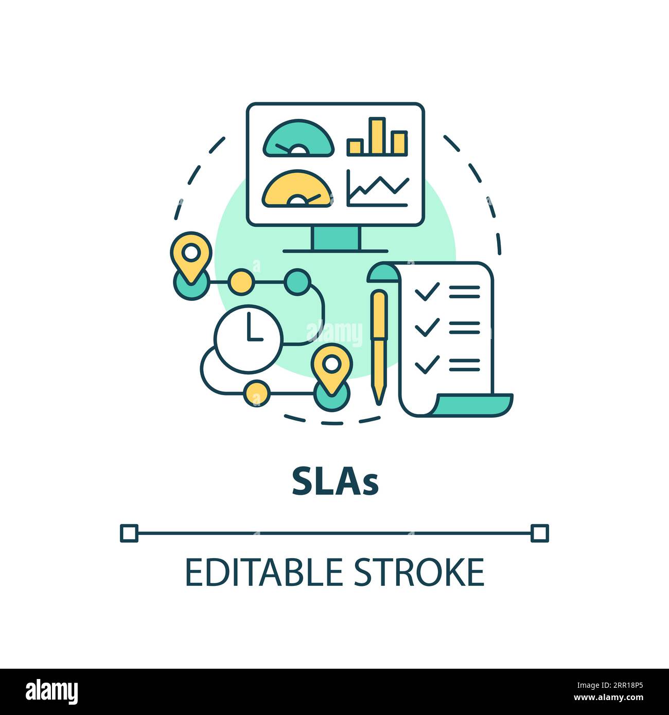 2D customizable SLAs thin linear icon concept Stock Vector Image & Art ... 2D customizable SLAs thin linear icon concept Stock Vector Image & Art ...