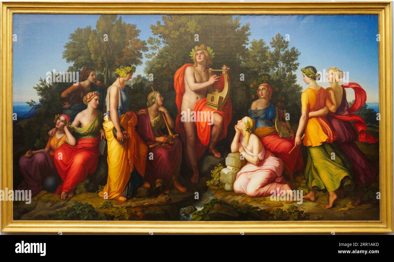 Apollo and the Muses 1826 by Heinrich Maria von Hess Stock Photo - Alamy