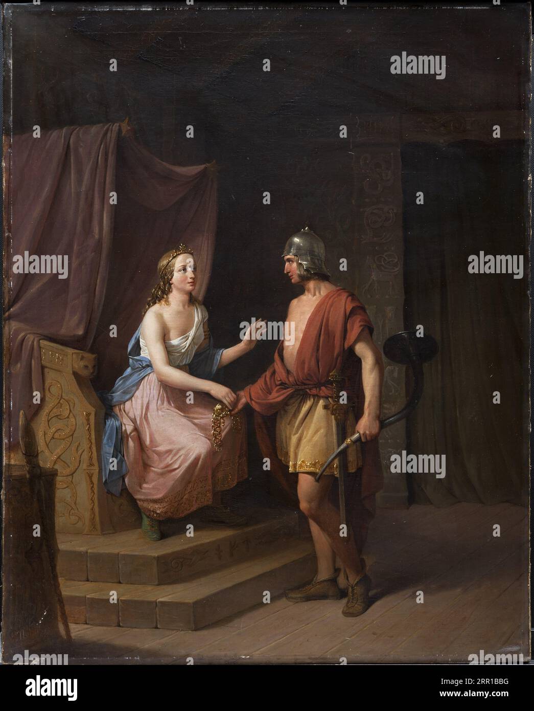 Heimdal Returns Brisingamen to Freya 1846 by Nils Andersson Stock Photo ...