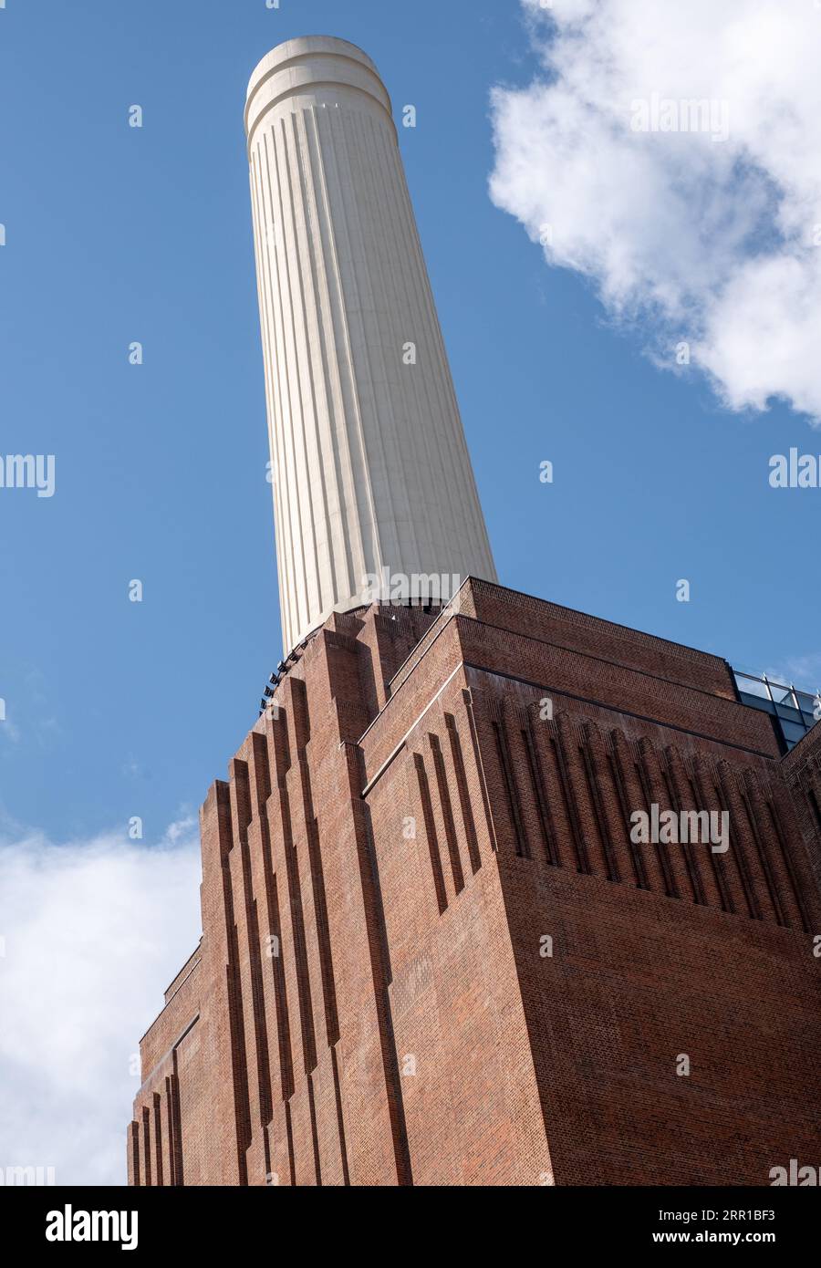 Chimney at Battersea Power Station, London. Newly renovated interwar ...