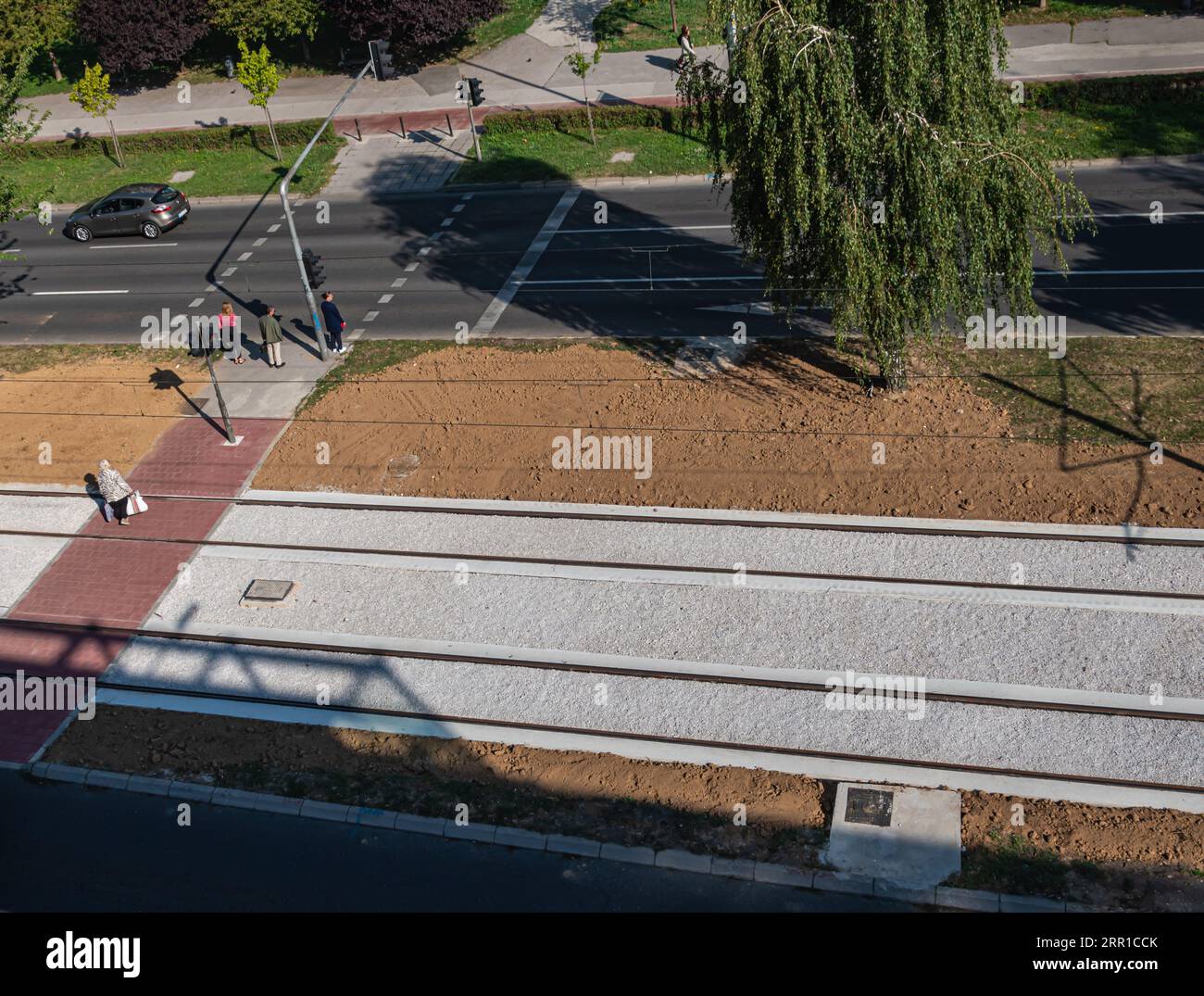 Renovated Sarajevo tram line between Skenderija--Cengic Vila Stock ...