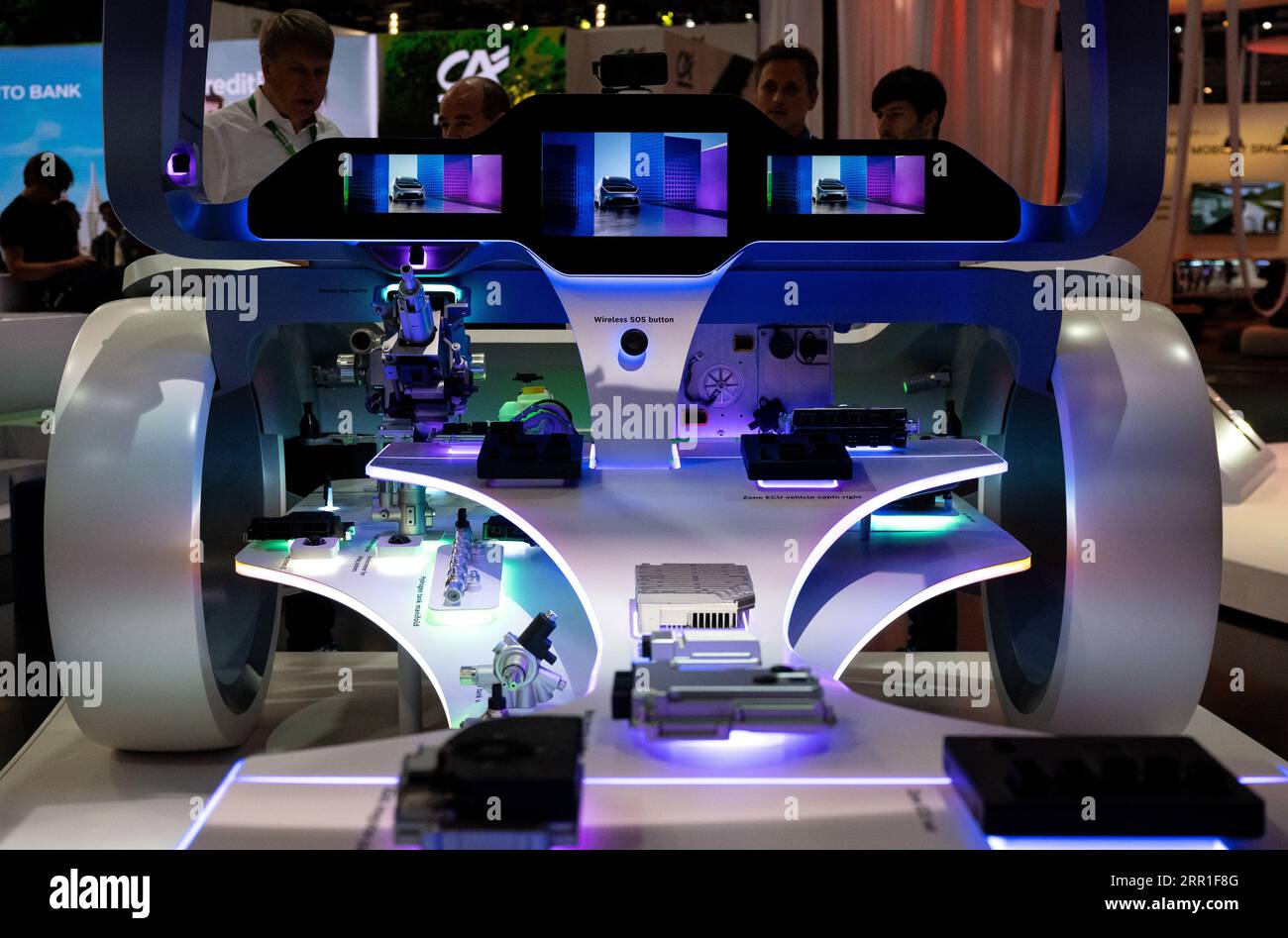 Munich, Germany. 06th Sep, 2023. The model of a vehicle is on display ...