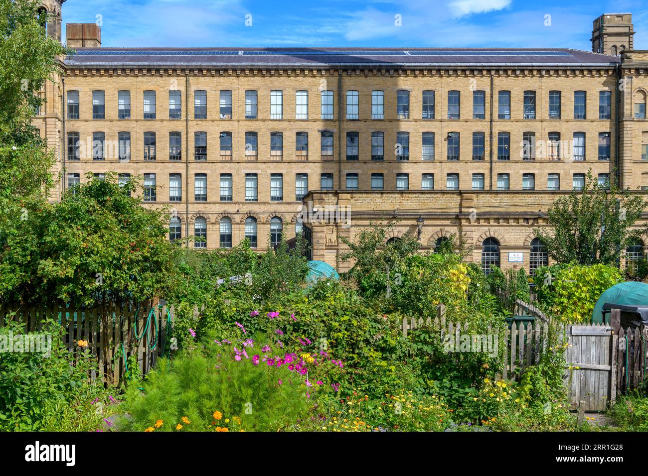 Saltaire allotments, for those living in Saltaire village, built by ...