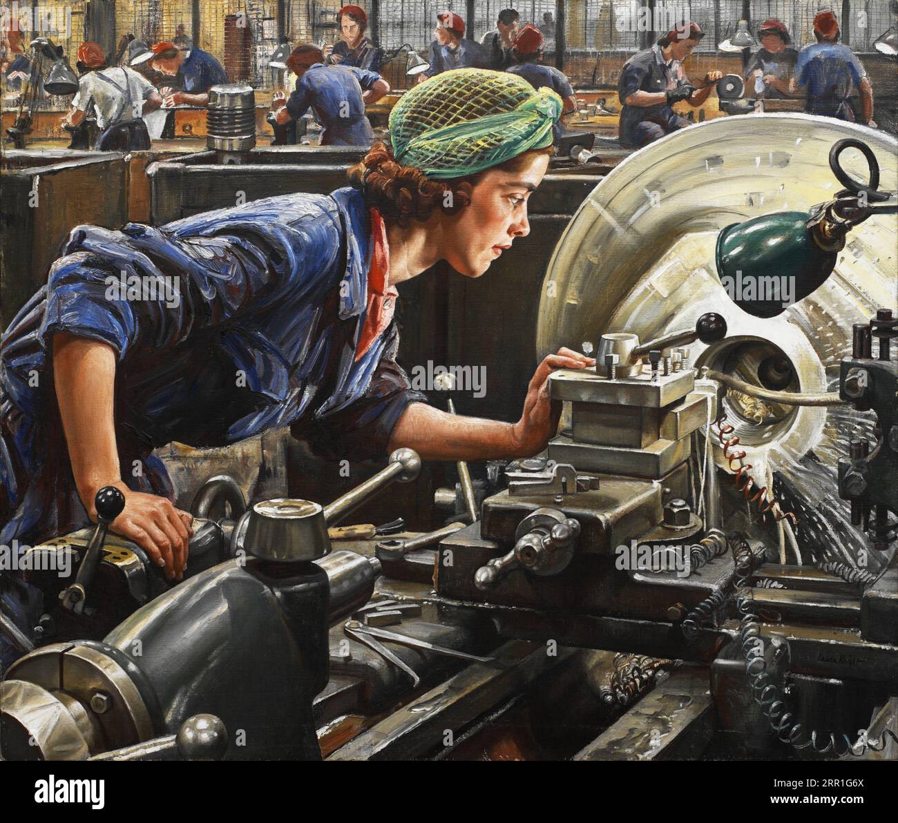 Ruby Loftus Screwing a Breech Ring 1943 by Laura Knight Stock Photo - Alamy