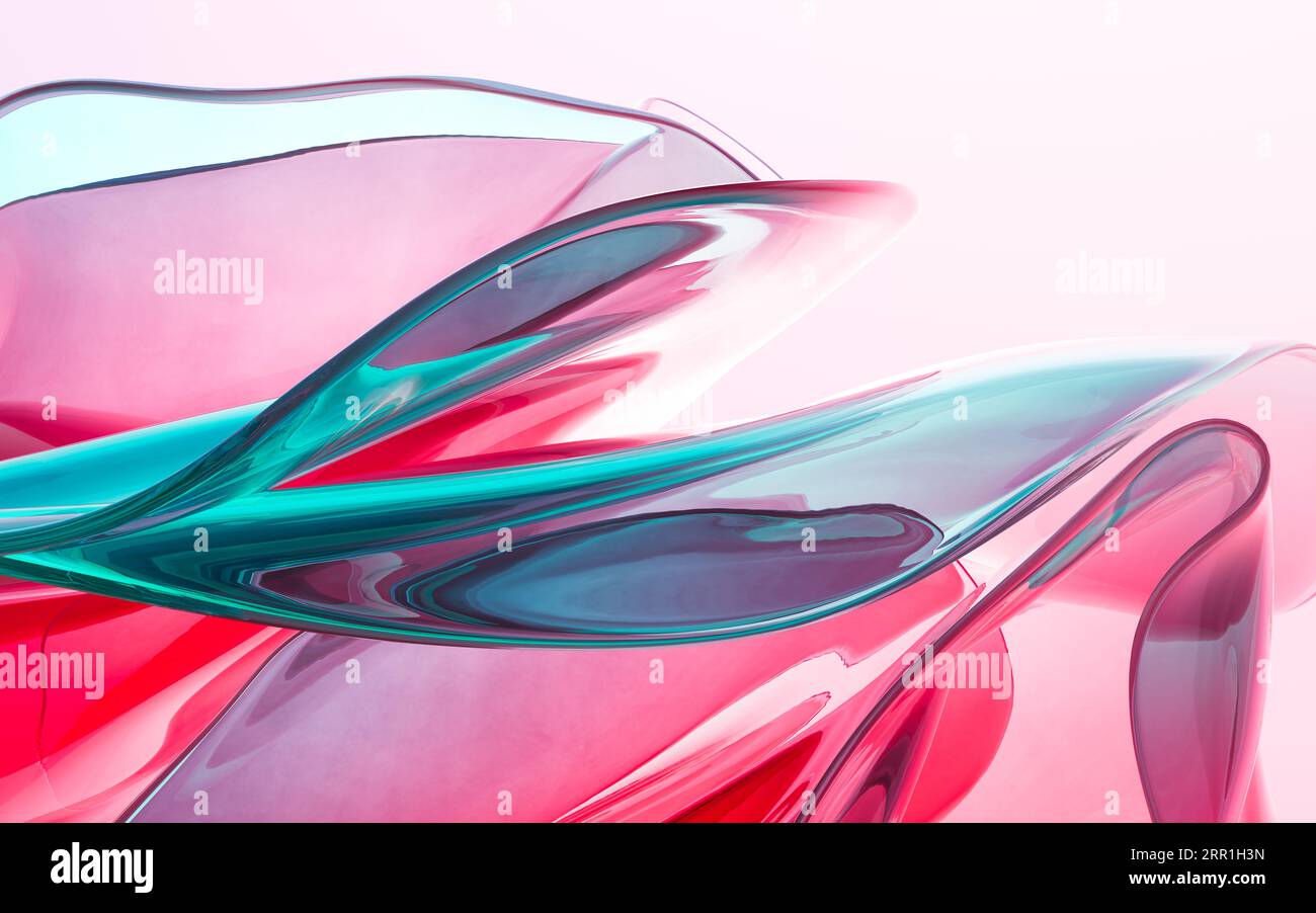 Abstract gradient glass background, 3d rendering. Digital drawing Stock ...