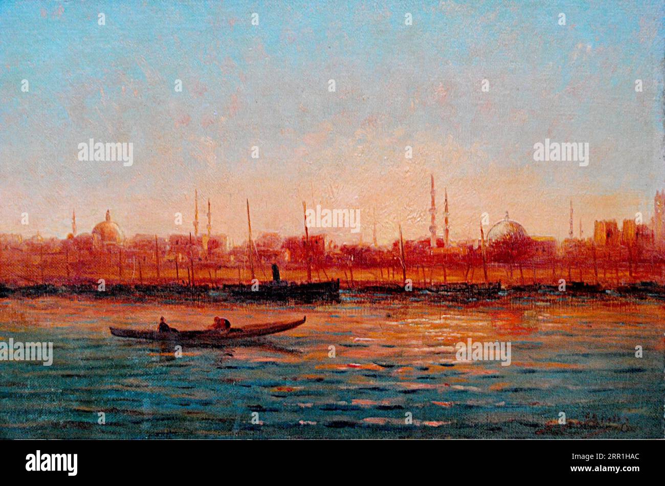 Landscape in Istanbul 1890 by Symeon Savvidis Stock Photo - Alamy