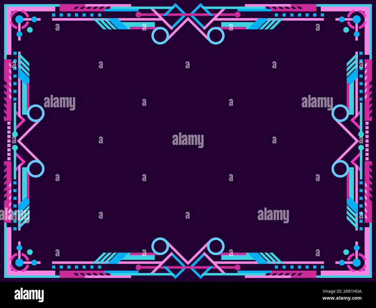 Cyberpunk frame. Linear border in futuristic cyberpunk and virtual ... Cyberpunk frame. Linear border in futuristic cyberpunk and virtual ...