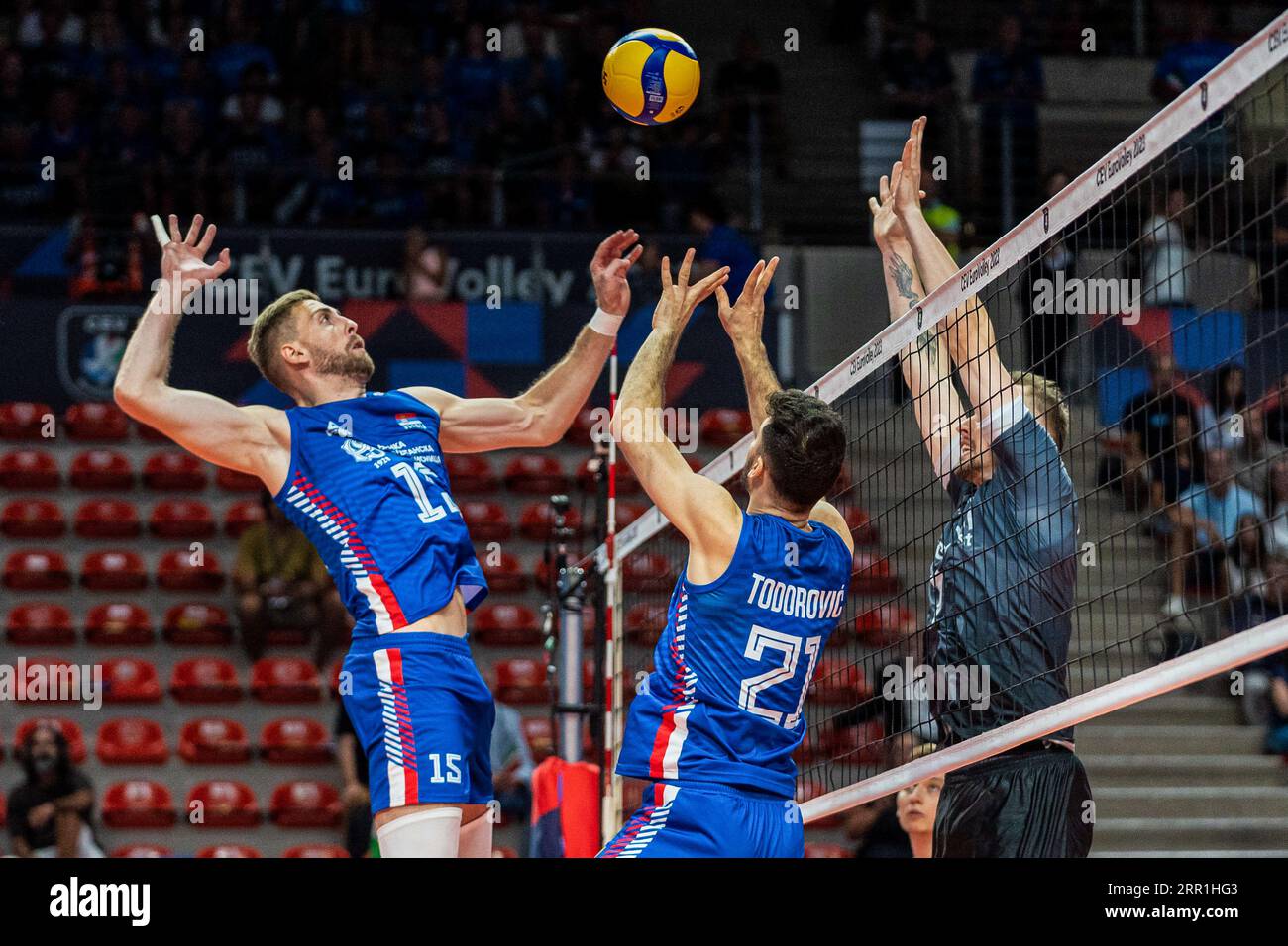 Ancona, Italy. 04th Sep, 2023. Todorovic Vuk (SRB) and Mašulovi? Nemanja in action during 2023 ...