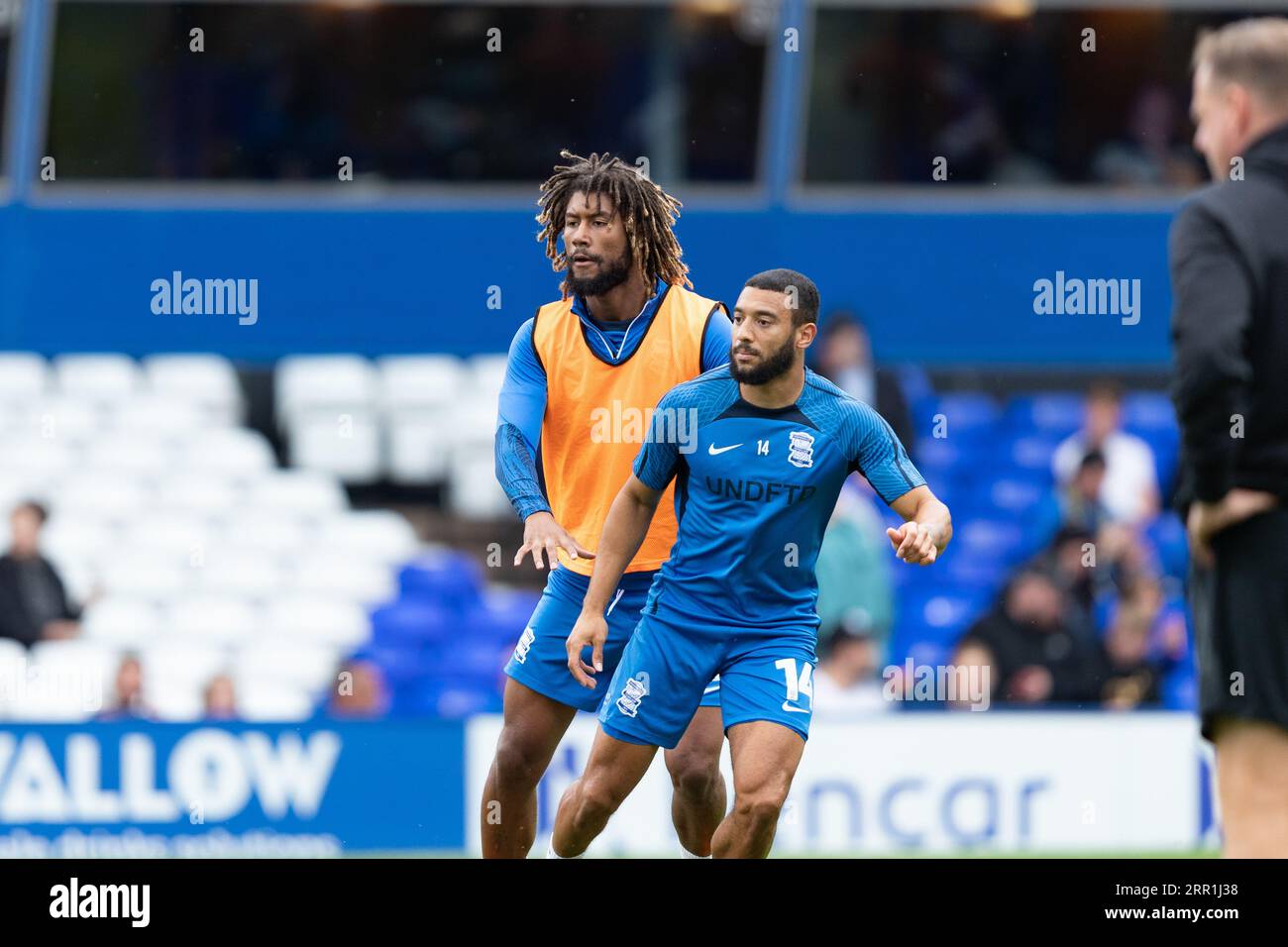 Keshi Anderson of Birmingham (R) and Dion Sanderson of Birmingham warm ...