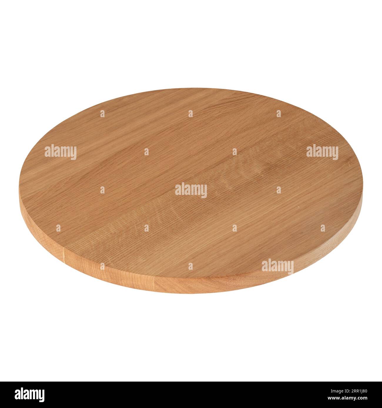 Oak Wooden Round Chopping Board Isolated on White Stock Photo - Alamy