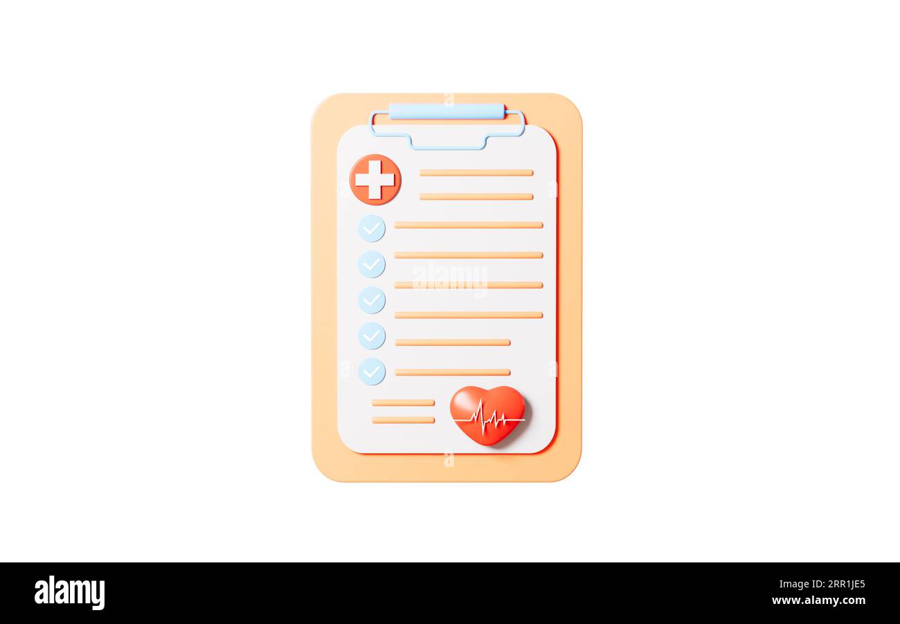 Cartoon clipboard medical report Cut Out Stock Images & Pictures - Alamy