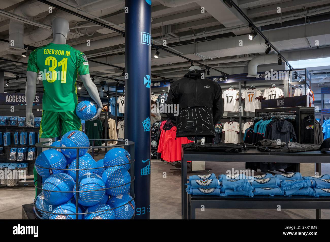 Manchester City Store at Etihad Stadium in Manchester, UK Stock Photo ...