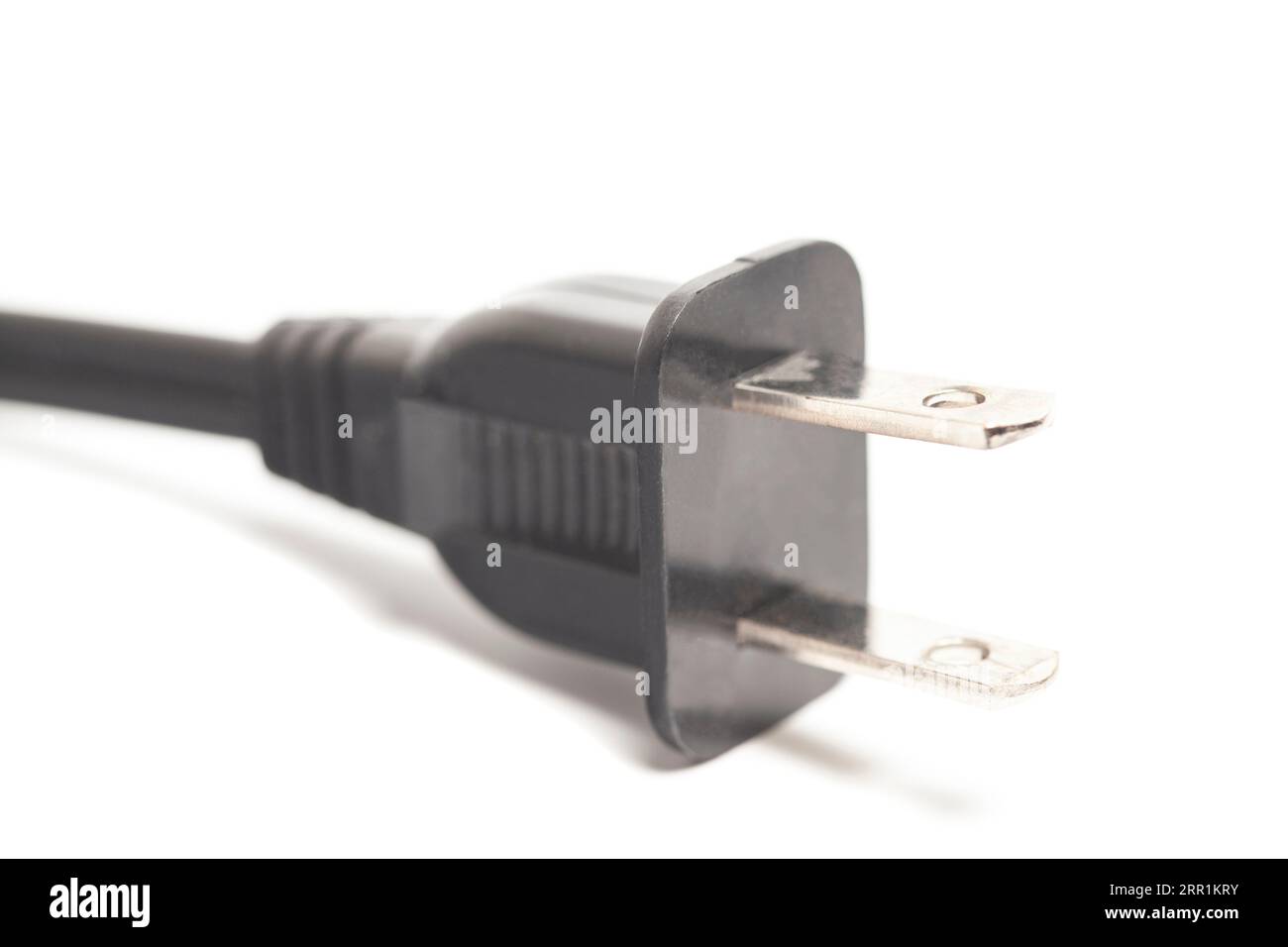 US power plug with cable isolated on white background Stock Photo - Alamy
