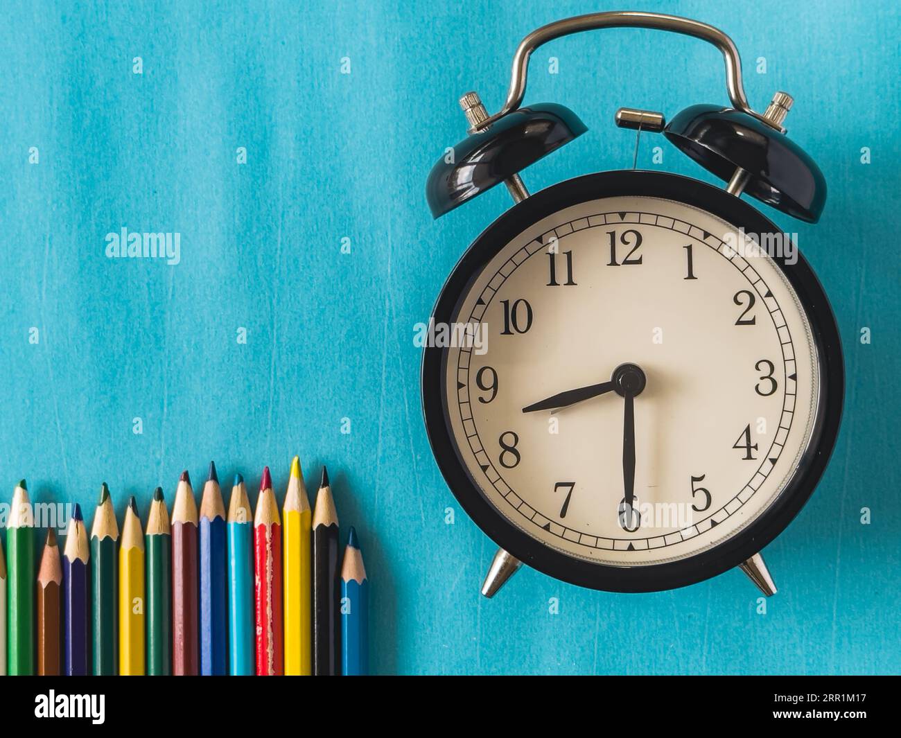 copy space for product display montage. Close up one classic alarm ...