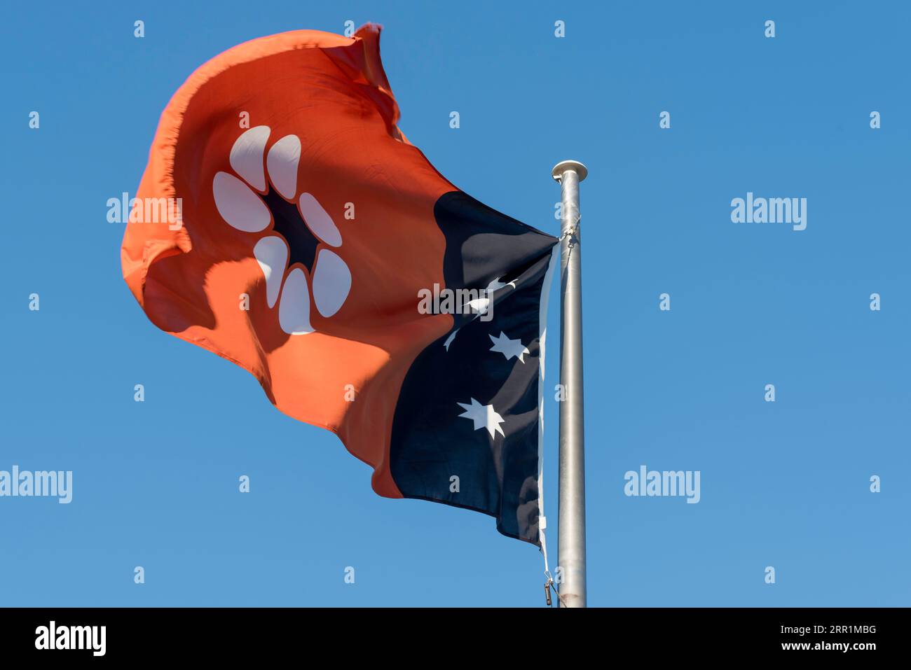 The Northern Territory State Flag, 3 official colours, black, white and ...
