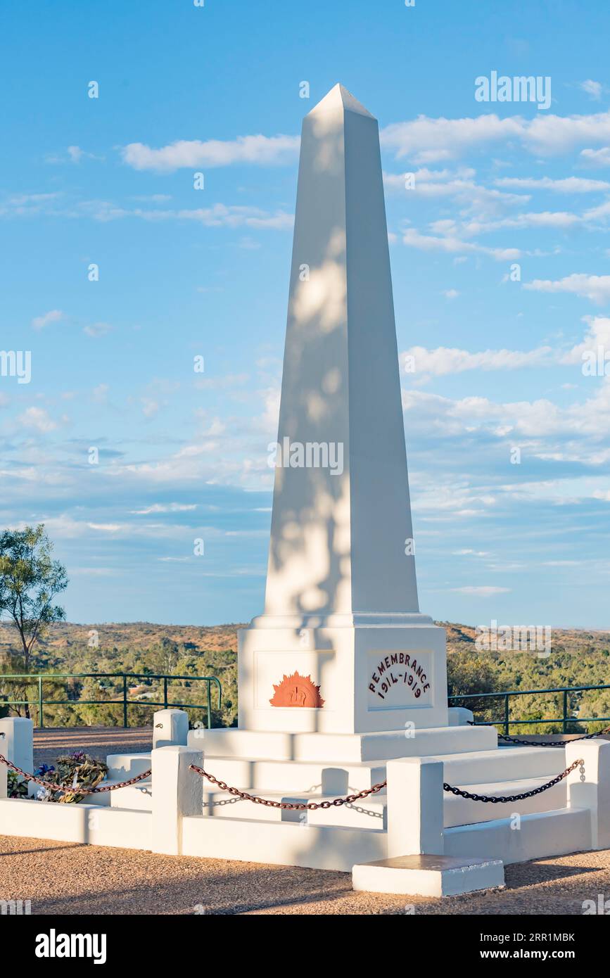 Part of the ANZAC Memorial on ANZAC Hill in Alice Springs (Mparntwe), Northern Territory ...