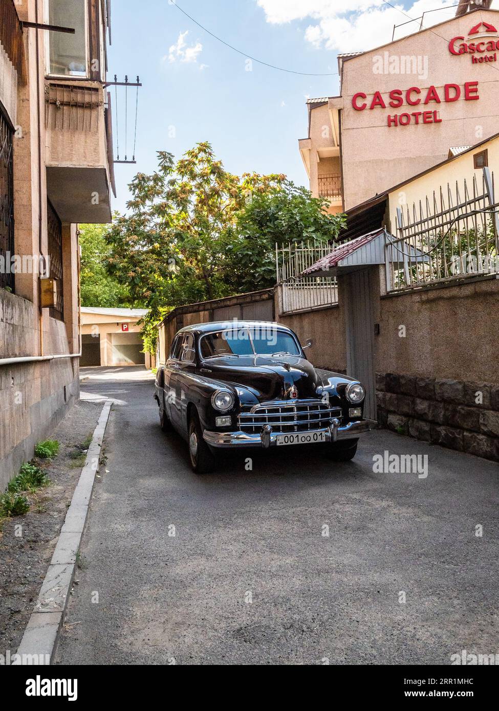 Yerevan, Armenia - August 20, 2023: old car GAZ-12 ZIM on street in ...