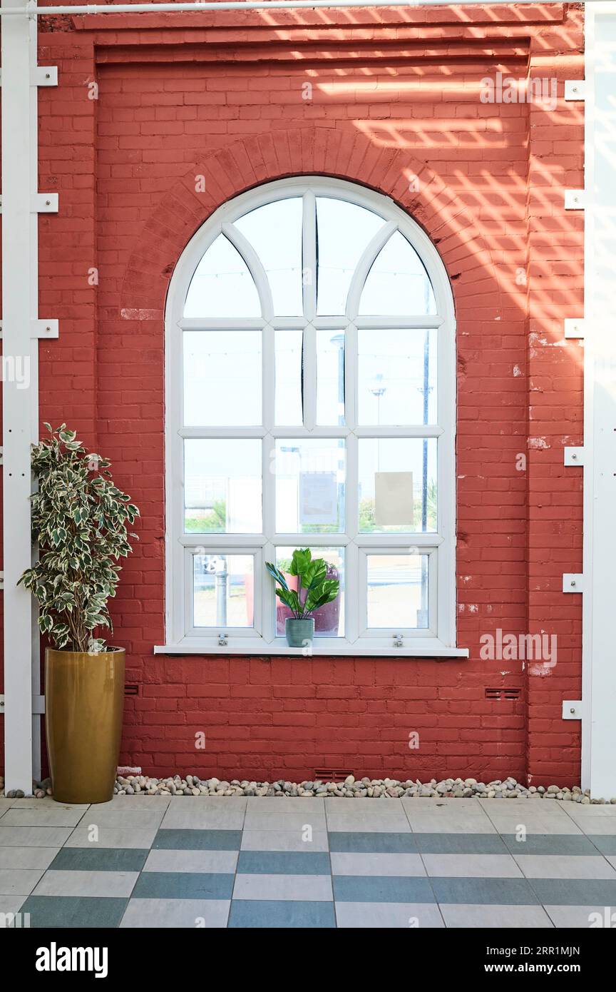 Window and plants,Solaris centre,Blackpool Stock Photo - Alamy