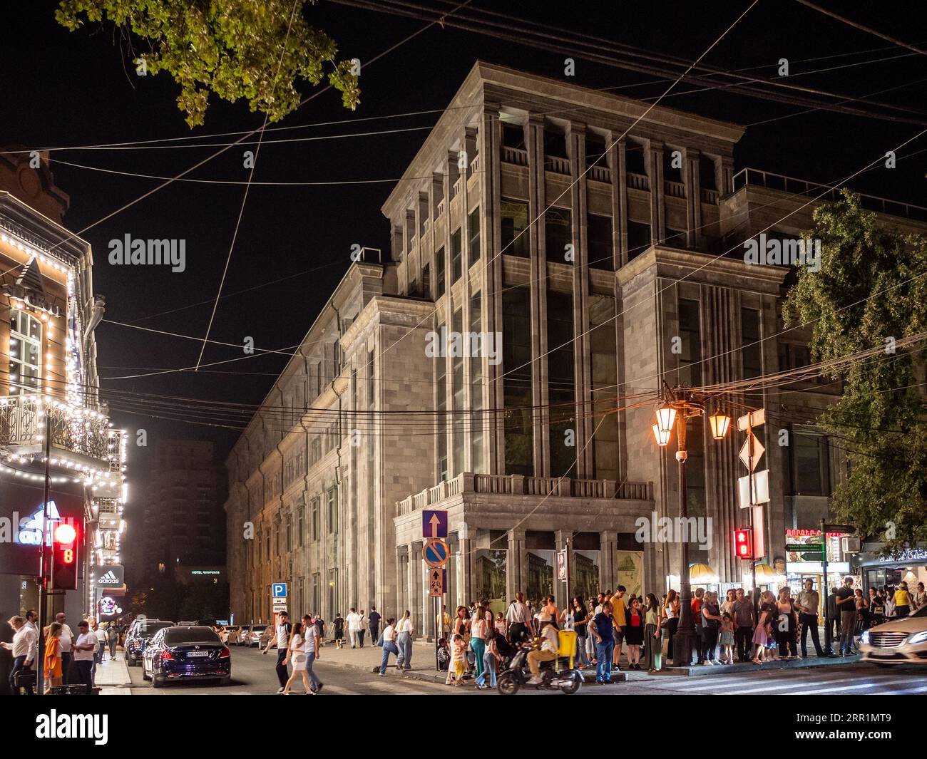 Yerevan, Armenia - August 24, 2023: people at the street crossing on ...