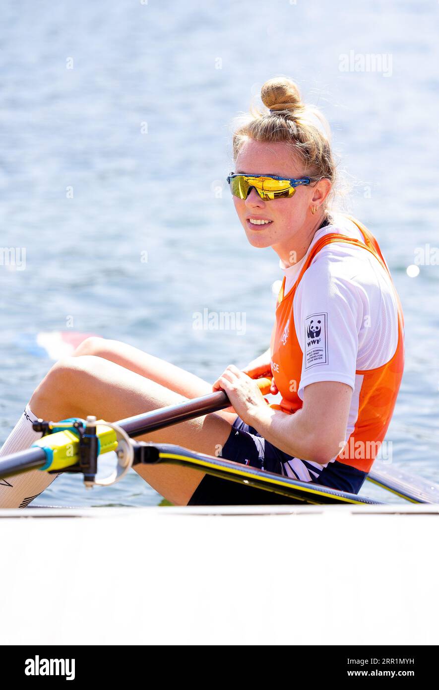 BELGRADE - Karolien Florijn in action during the quarter final single ...