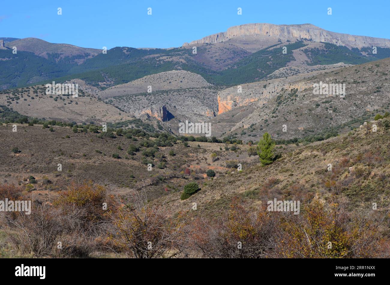 Karst mountains in the Sierra del Moncayo massif, north-eastern Spain ...
