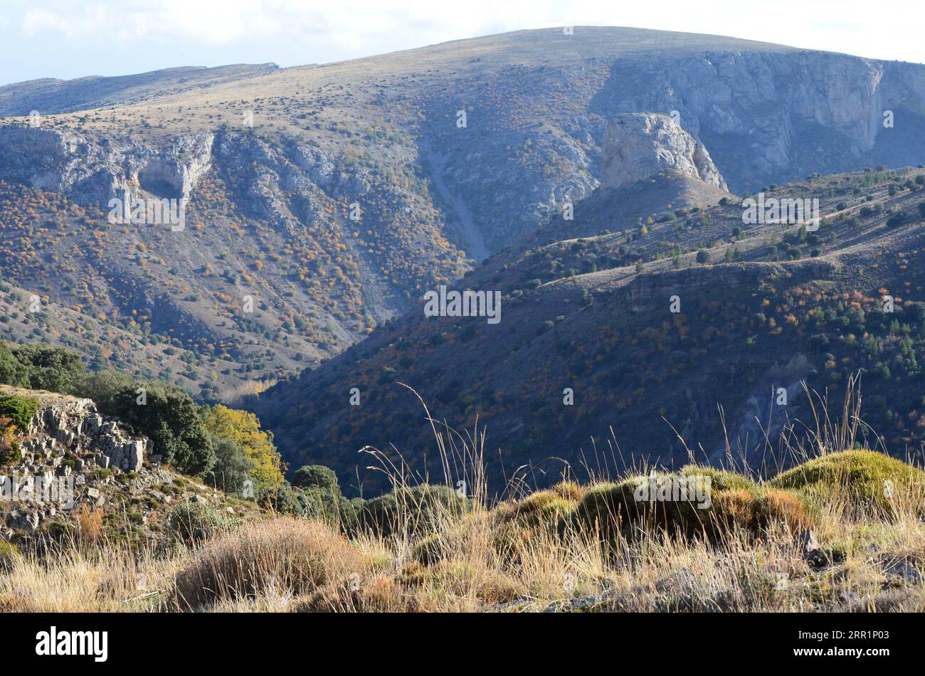 Karst mountains in the Sierra del Moncayo massif, north-eastern Spain ...