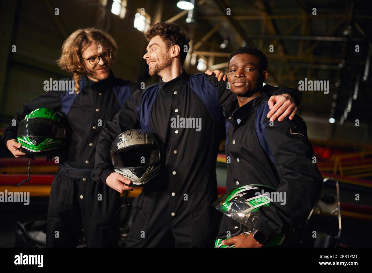 Racing drivers hugging hi-res stock photography and images - Alamy