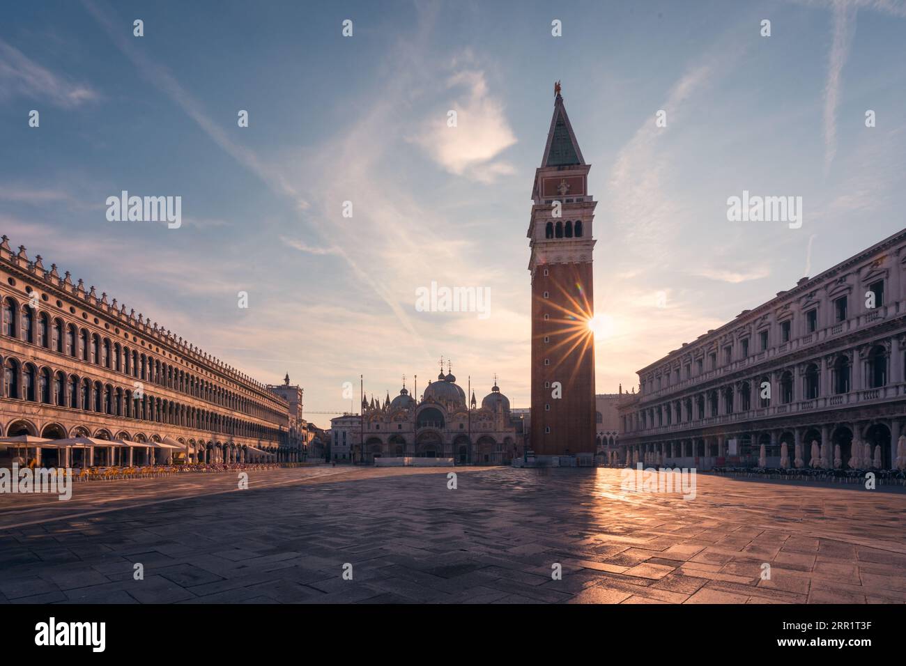 Spectacular view of Saint Marks Campanile bell tower of Saint Marks ...