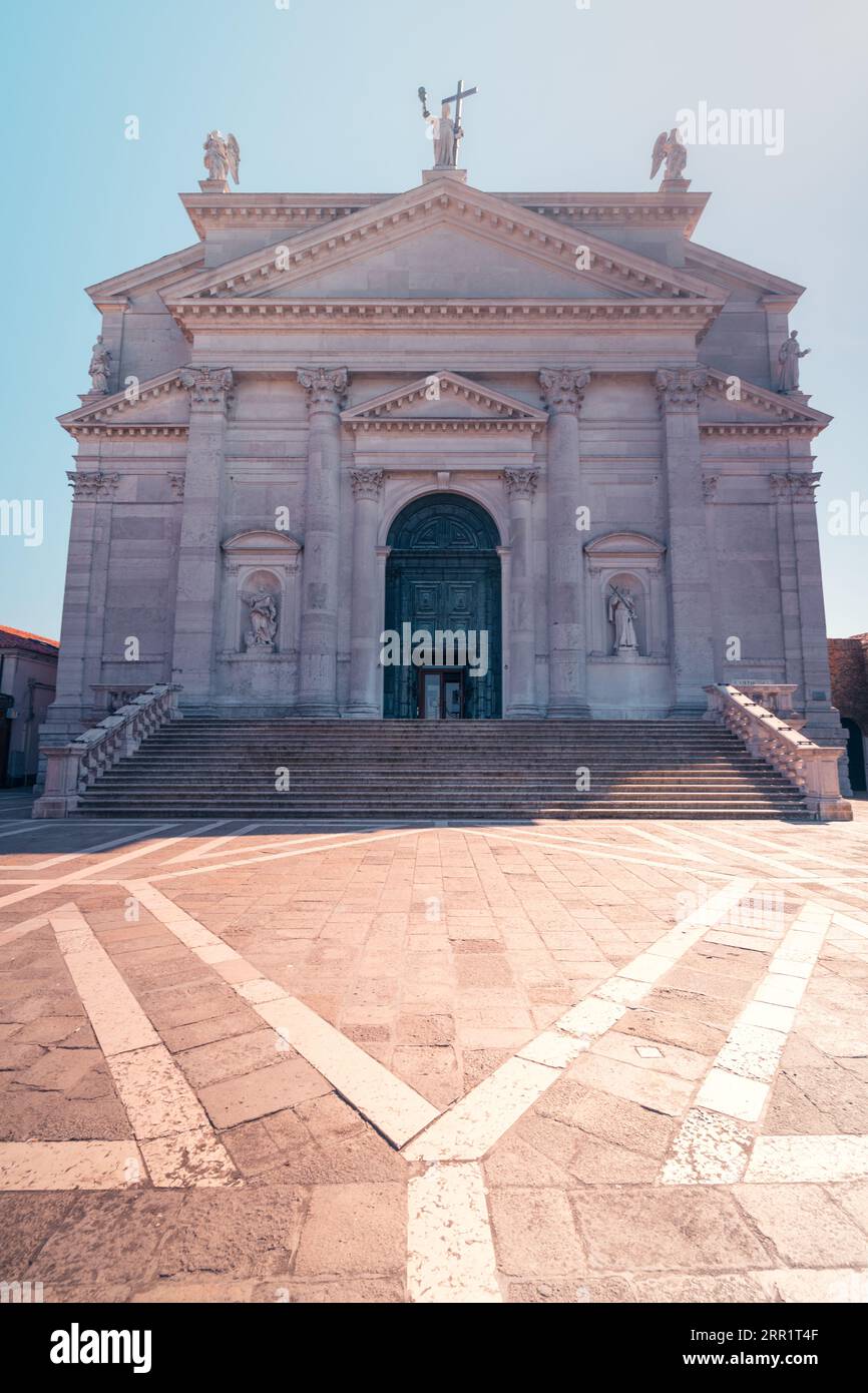 Low angle of exterior of ancient building with columns Chiesa del ...