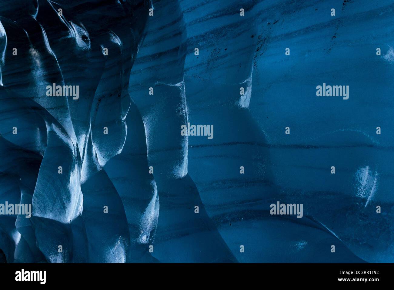 Full frame of textures in ice cave in Switzerland created by the ...