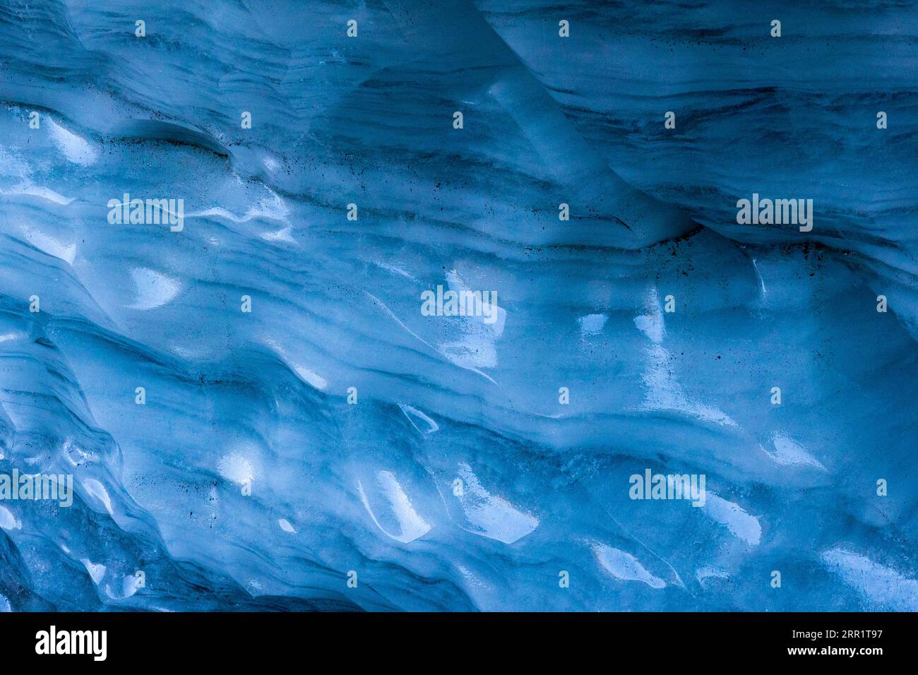 Full frame of textures in ice cave in Switzerland created by the ...