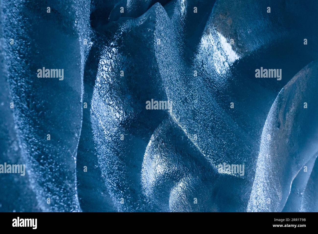 Full frame of textures in ice cave in Switzerland created by the ...